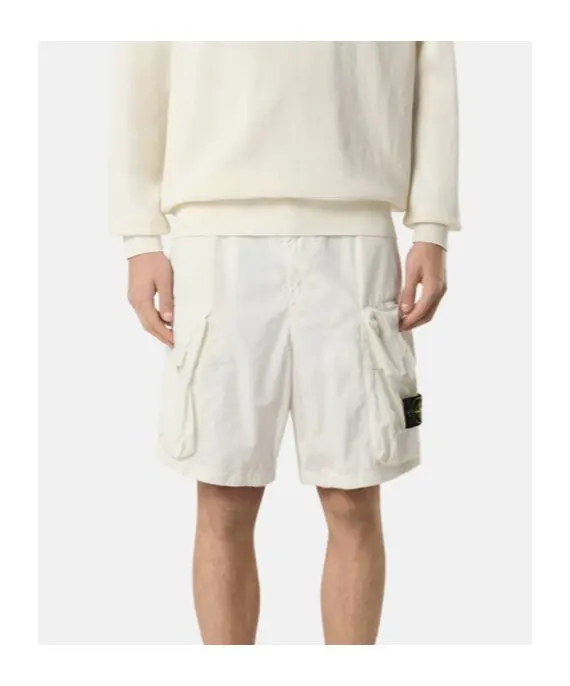 Stone Island Logo Patch Cargo Shorts
