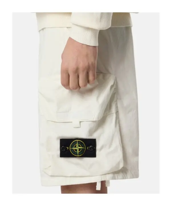 Stone Island Logo Patch Cargo Shorts