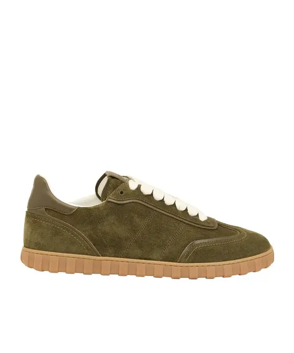 AMI Paris Suede Lace-up Sneakers - Bronze