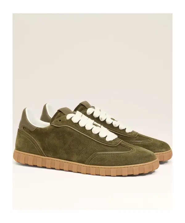 AMI Paris Suede Lace-up Sneakers - Bronze