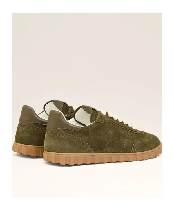 AMI Paris Suede Lace-up Sneakers - Bronze