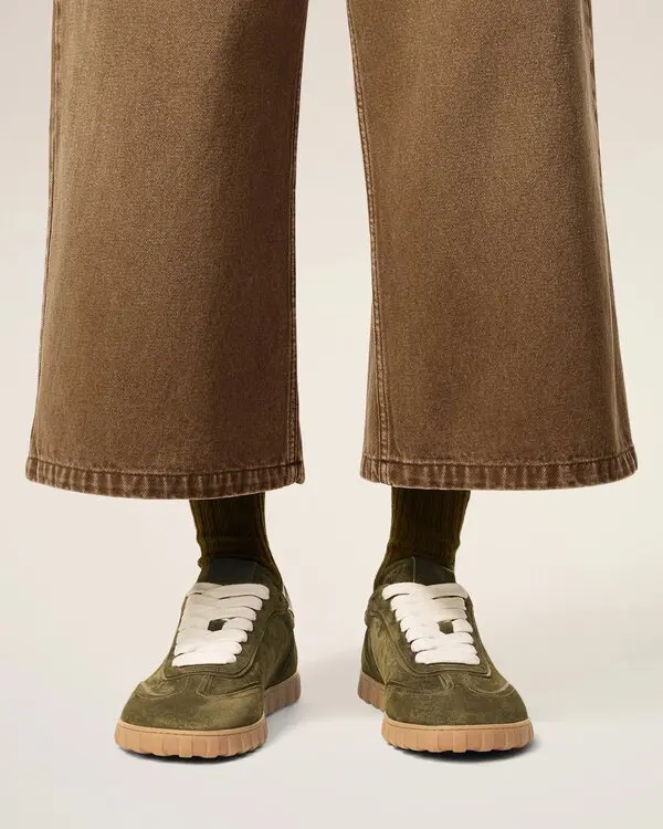 AMI Paris Suede Lace-up Sneakers - Bronze
