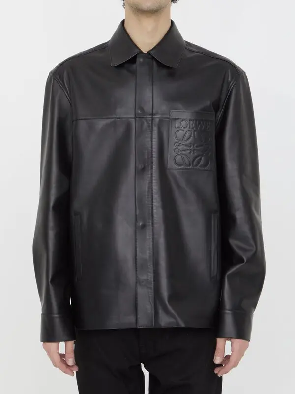 Loewe Long-sleeved Leather Shirt