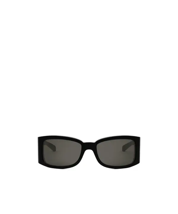 Celine Rectangular Full Rim Logo Sunglasses - Black