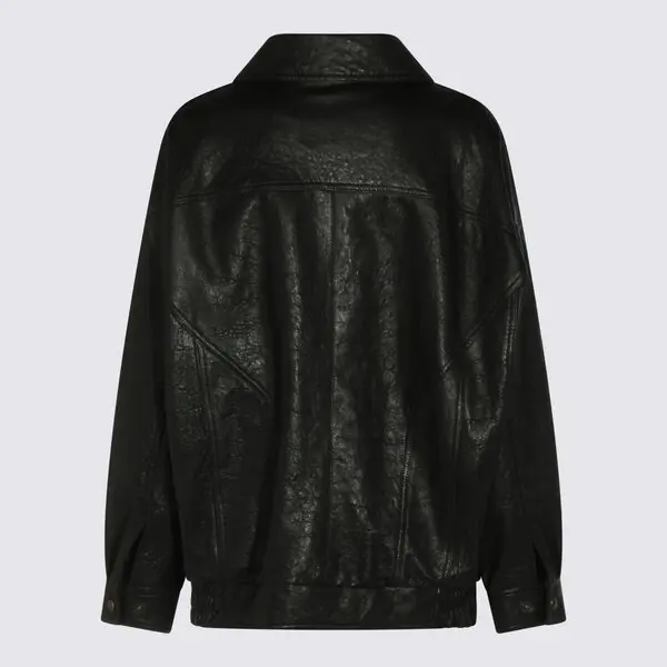Dolce & Gabbana Single-breasted Oversized Leather Jacket