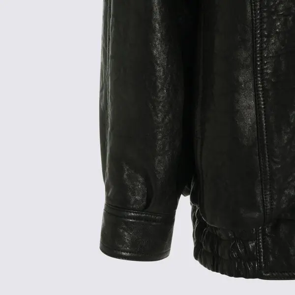 Dolce & Gabbana Single-breasted Oversized Leather Jacket