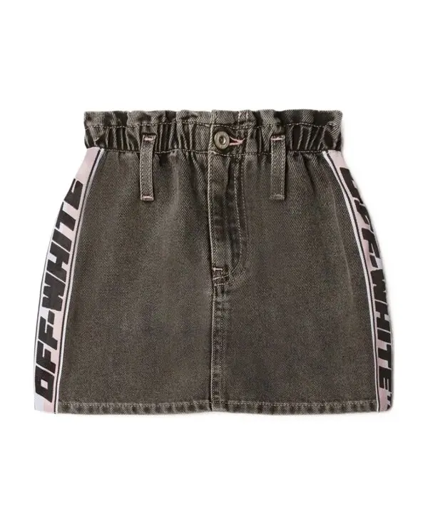 Off-White Logo-tape Denim Skirt