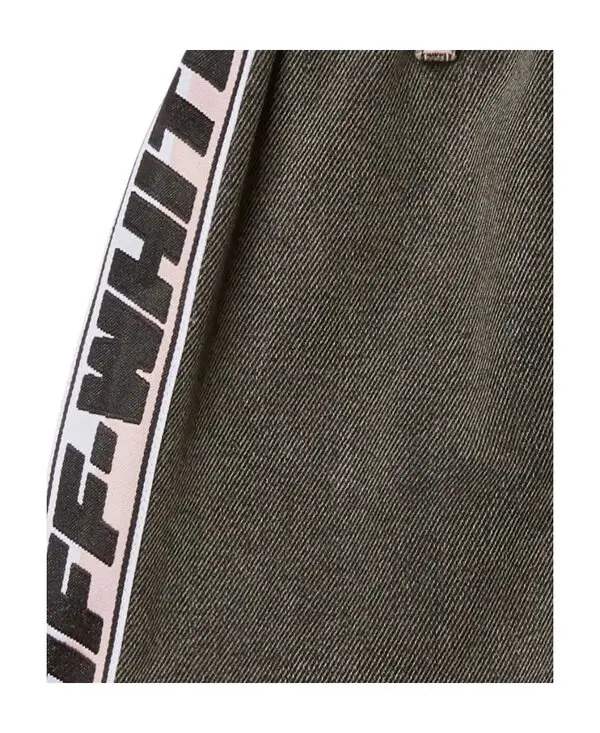 Off-White Logo-tape Denim Skirt