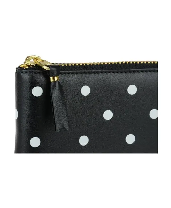 Comme Des Garçons Comme Des Garons Wallet Polka Dot Printed Zip-around Wallet - Black