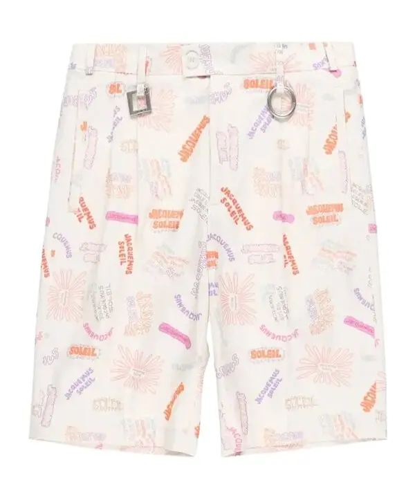 Jacquemus Belt Loop Logo Shorts - White