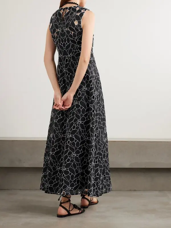 Ulla Johnson Kiana Openwork Embroidered Dress