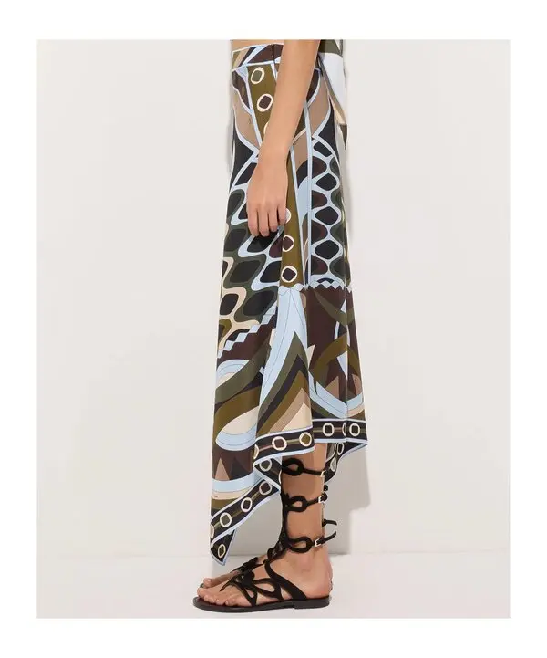 Emilio Pucci Vivara Asymmetrical Long Skirt - Multicolor