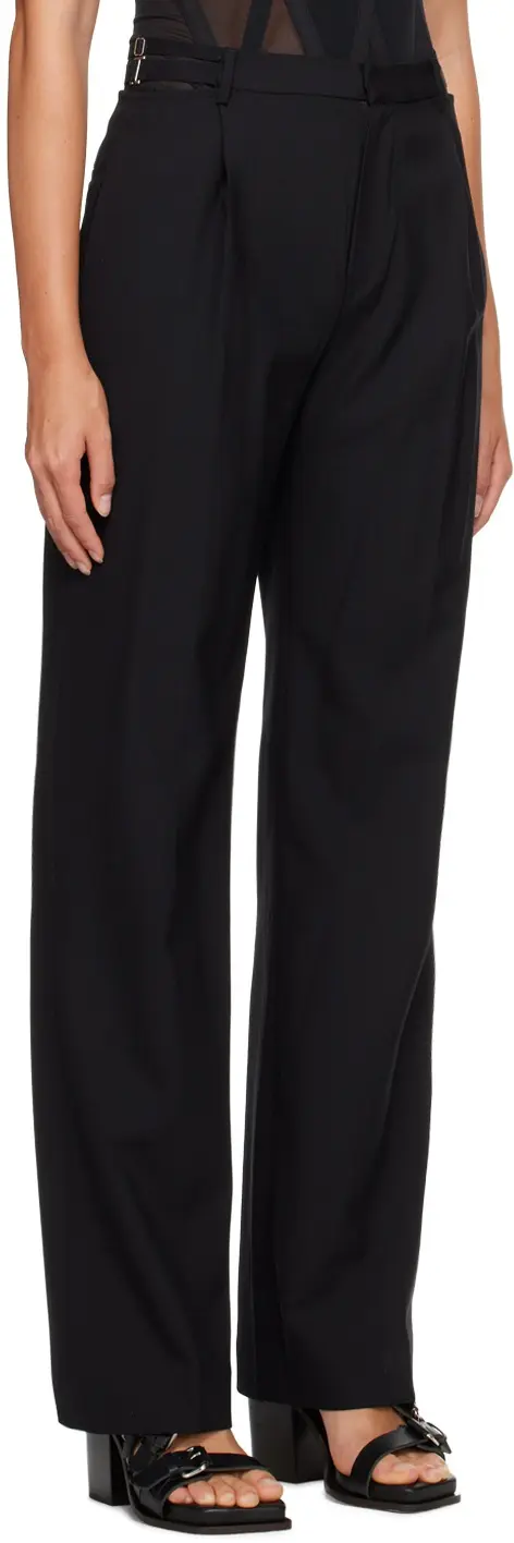 DION LEE Lingerie Wool Tailored Pants