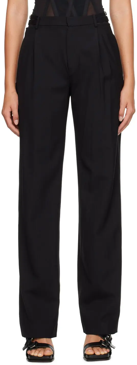 DION LEE Lingerie Wool Tailored Pants