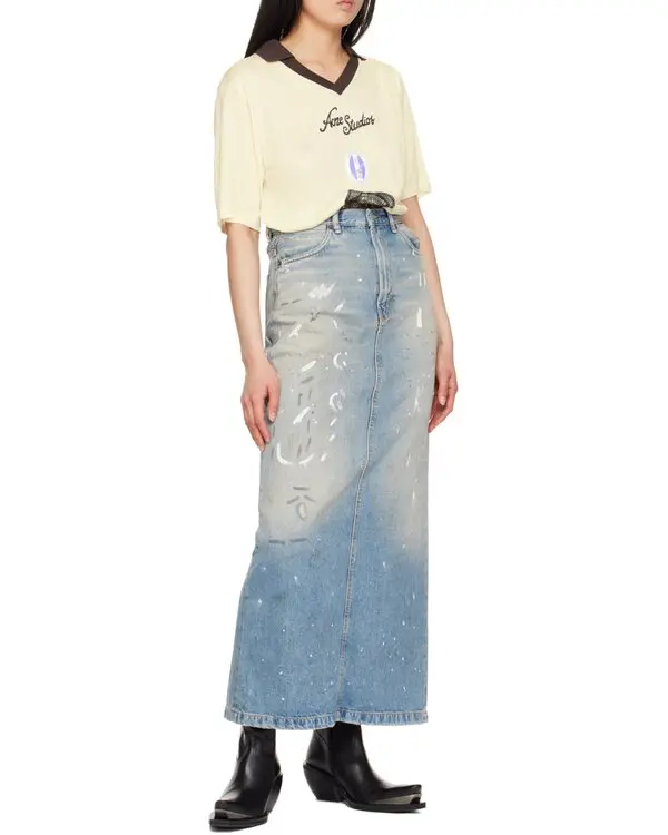 Acne Studios Logo Patch Denim Skirt