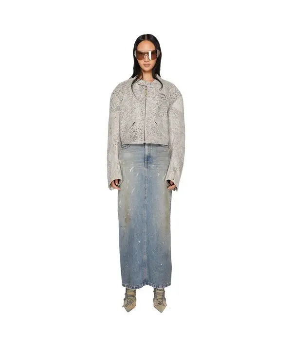 Acne Studios Logo Patch Denim Skirt