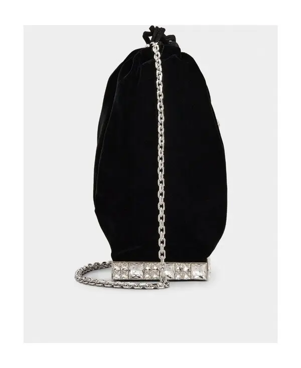 ROGER VIVIER Embellished Drawstring Mini Bucket Bag