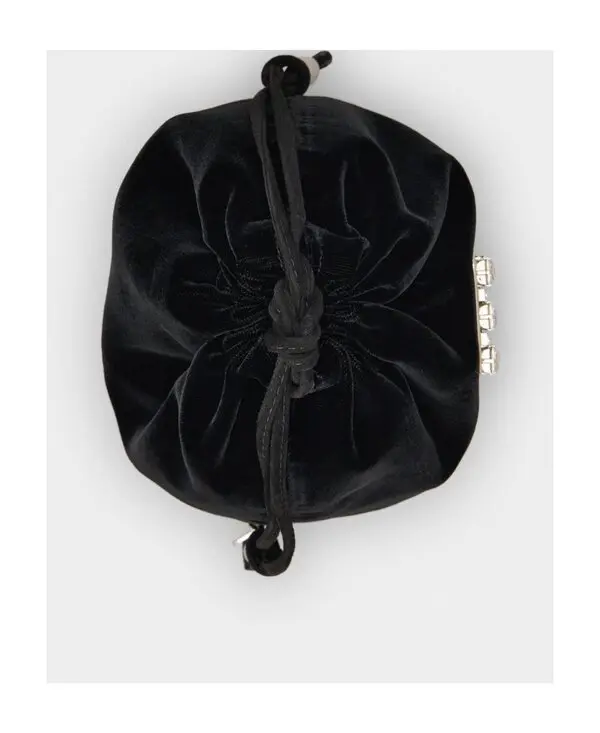 ROGER VIVIER Embellished Drawstring Mini Bucket Bag