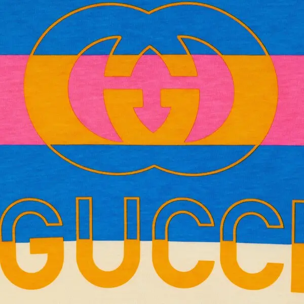 Gucci Web Stripe Print T-shirt