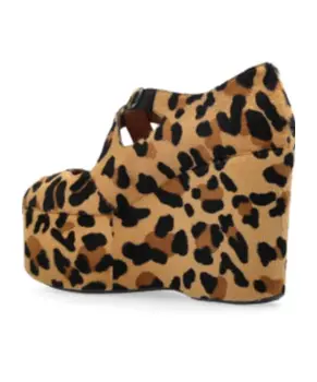 Alaïa Leopard Print Round Toe High Heel Mary Janes - Brown