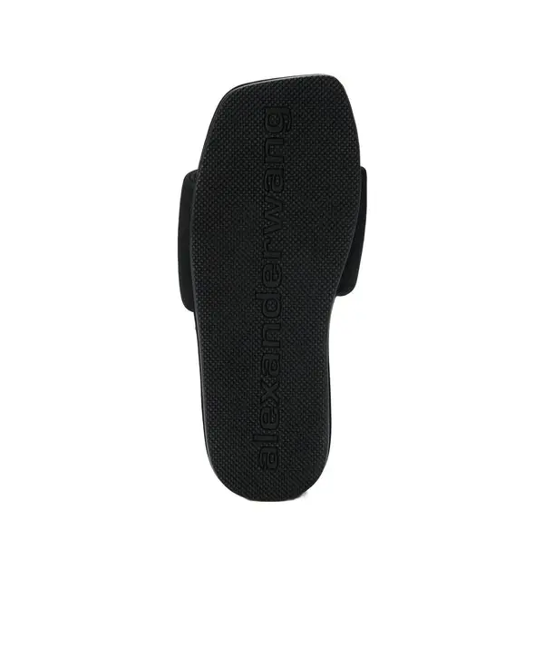 Alexander Wang Knitted Pool Slides With Graphic Logo Detail