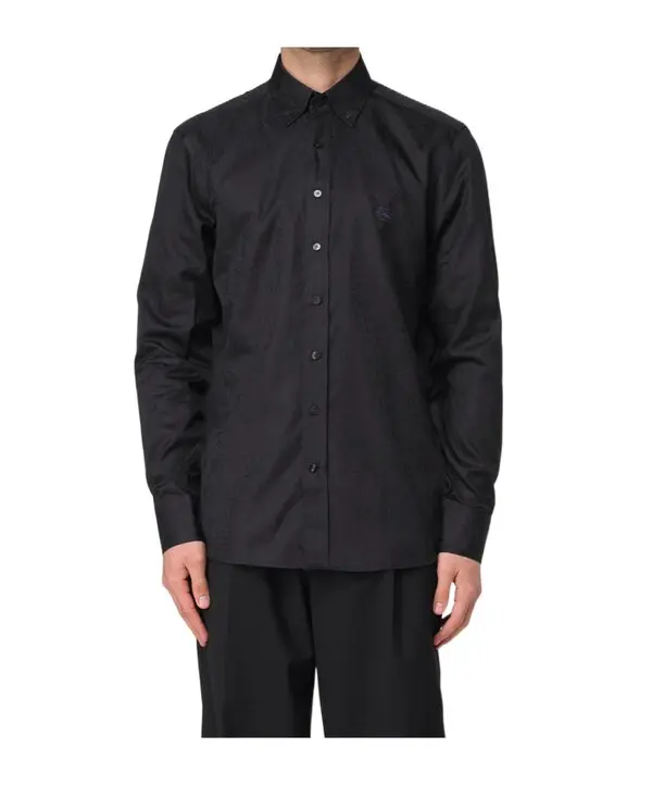 Etro Patterned-jacquard Cotton Shirt