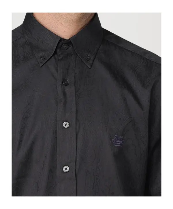 Etro Patterned-jacquard Cotton Shirt