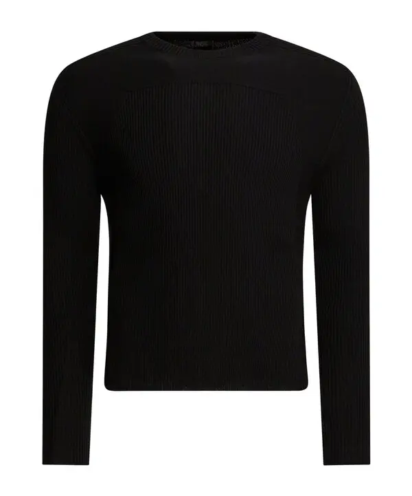 Rick Owens Virgin Wool Crewneck Sweater - Black