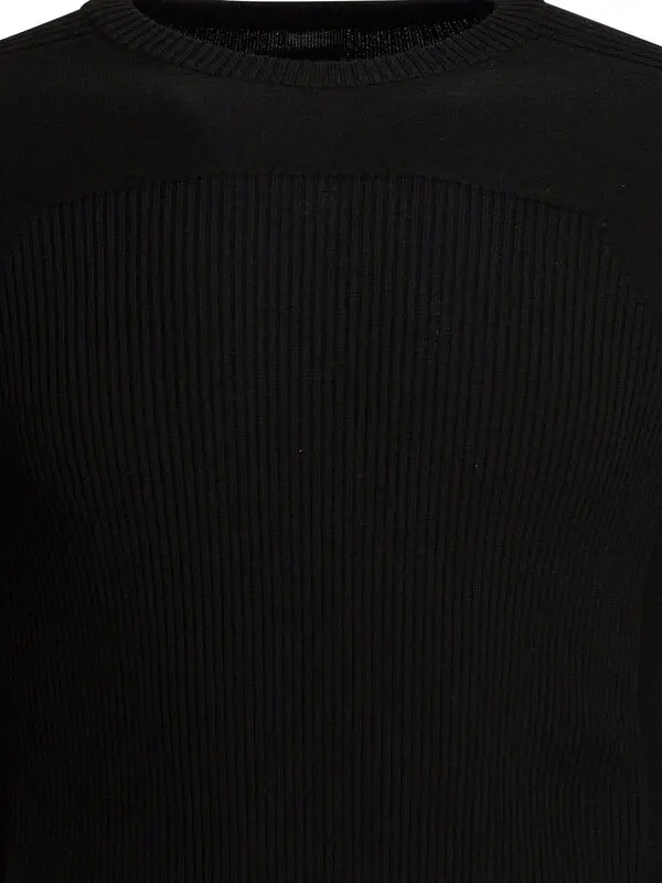 Rick Owens Virgin Wool Crewneck Sweater - Black