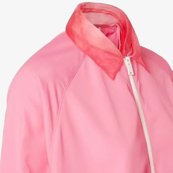 Fendi Elastic Strap Zipped Bomber Jacket - Pink