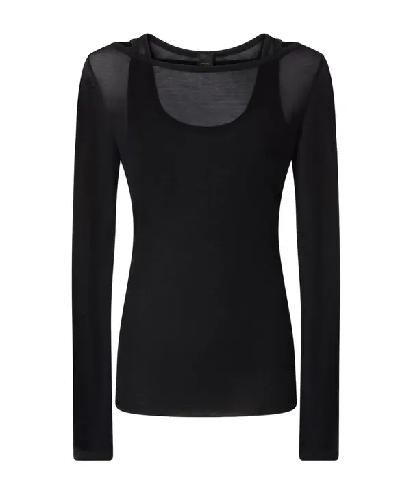 Pinko Long Sleeve Sheer T-shirt