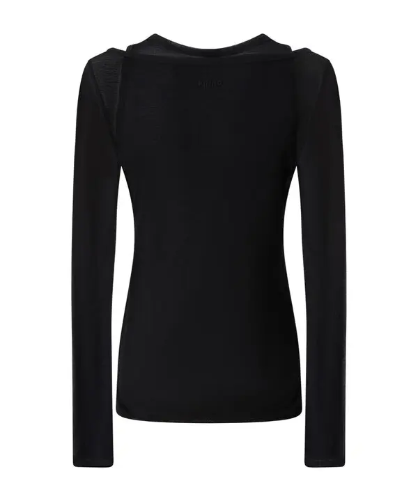 Pinko Long Sleeve Sheer T-shirt