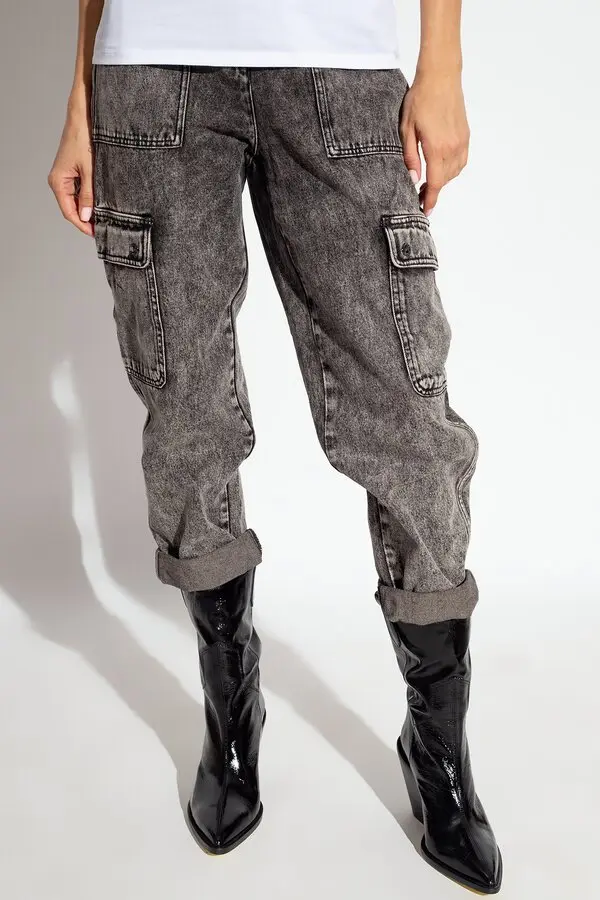 Michael Kors Belted Straight Leg Jeans