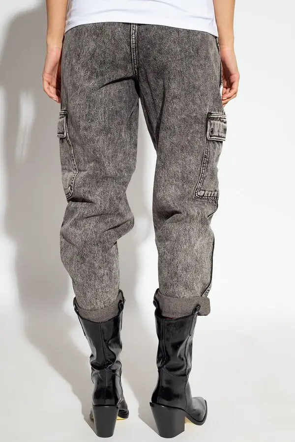 Michael Kors Belted Straight Leg Jeans