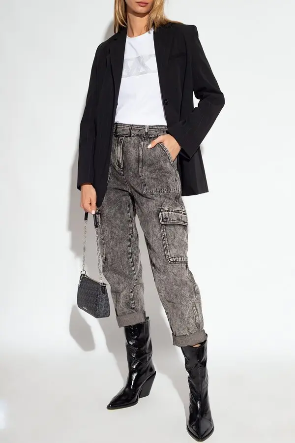 Michael Kors Belted Straight Leg Jeans