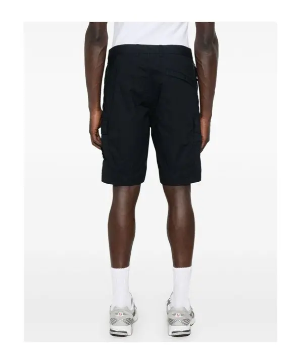Stone Island Paracadute Cargo Shorts With Logo Patch