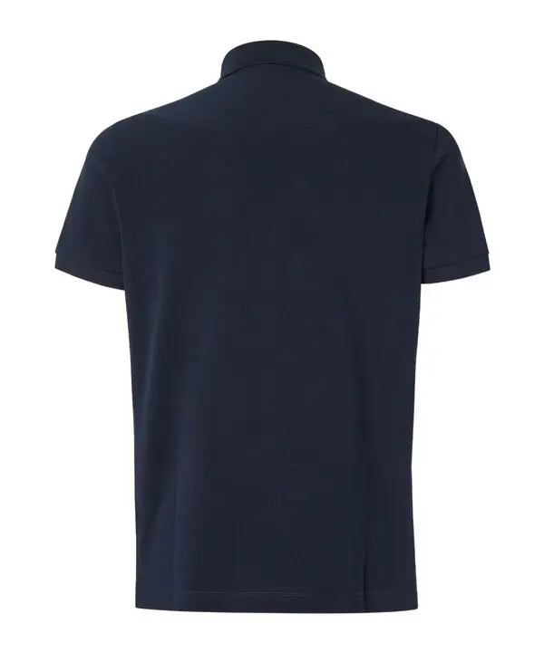 Fendi Logo Plaque Short-sleeved Polo Shirt - Navy Blue