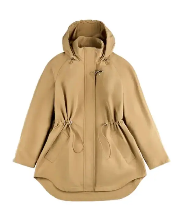 FAY Drawstring Hooded Jacket - Nude
