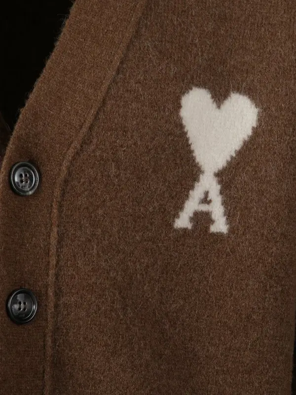 AMI Paris De Coeur Knitted Cardigan