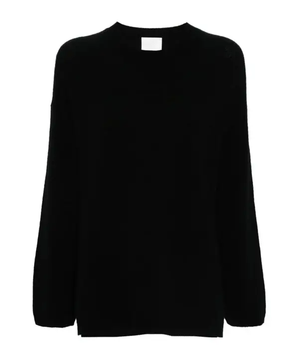 ALLUDE Long-sleeved Sweater - Black