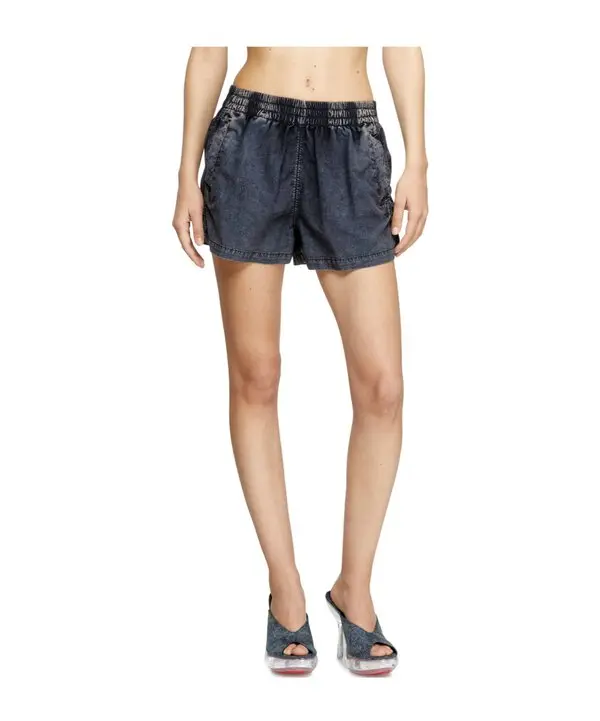 DIESEL® S-ound Elasticated-waistband Denim Shorts - Dark Blue