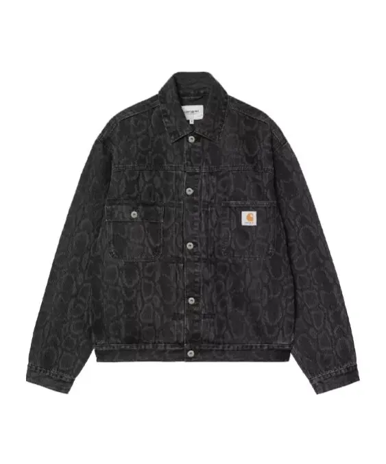 Carhartt Work In Progress Belmar Patterned Denim Jacket - Black