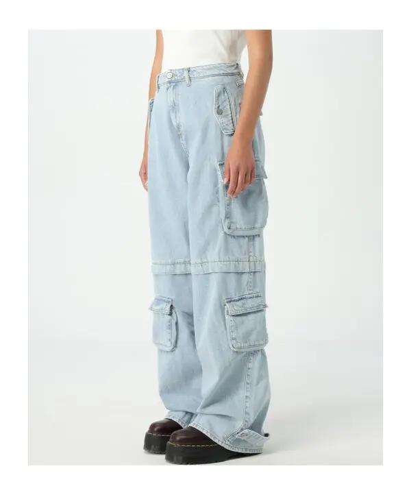 ICON DENIM LOS ANGELES Rosalia Wide-leg Cargo Jeans