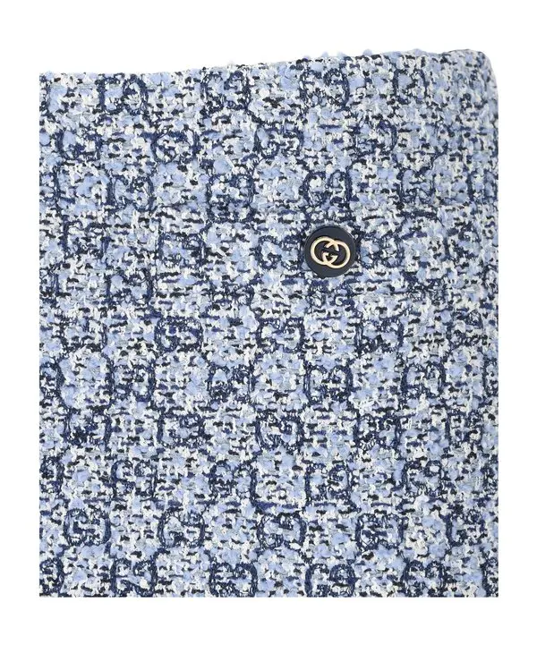 Gucci Monogrammed Gg Tweed Mini Skirt