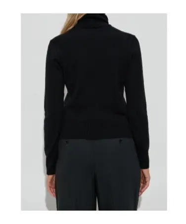 AMI Paris De Coeur Embroidered Turtleneck Jumper - Black
