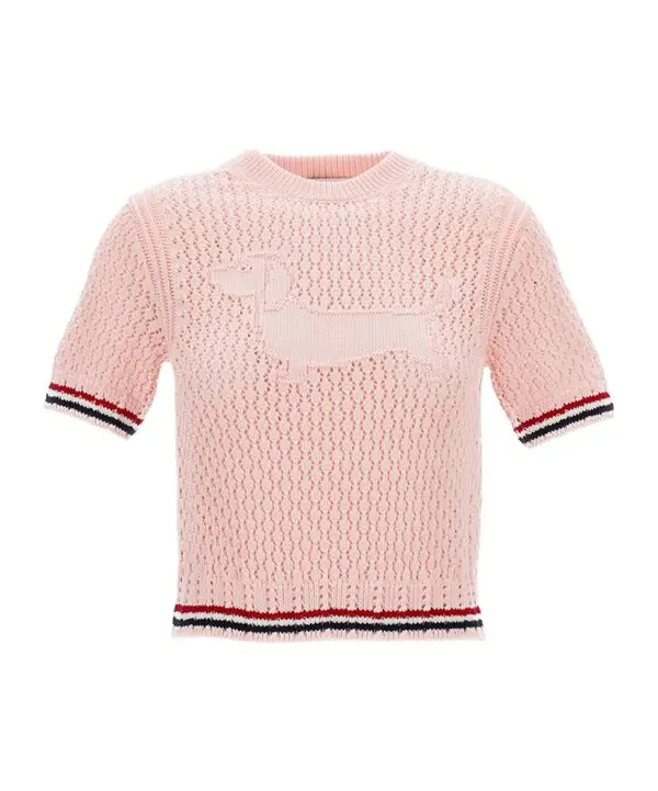 Thom Browne Hector Pointelle Knit T-shirt