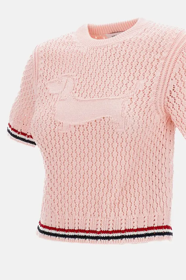 Thom Browne Hector Pointelle Knit T-shirt
