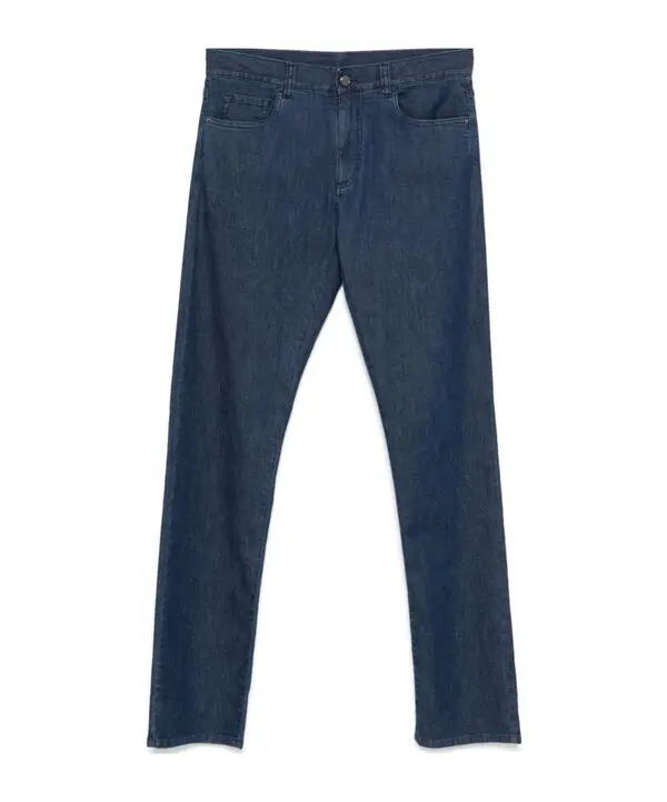 Canali Regular Fit Stretch Cotton Denim Jeans