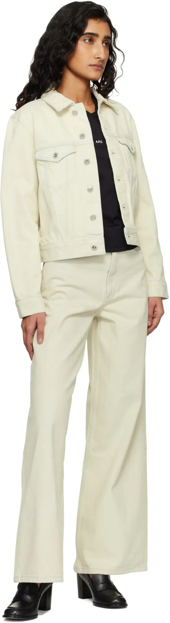A.p.c. Wide Leg Pants - Bleachedout