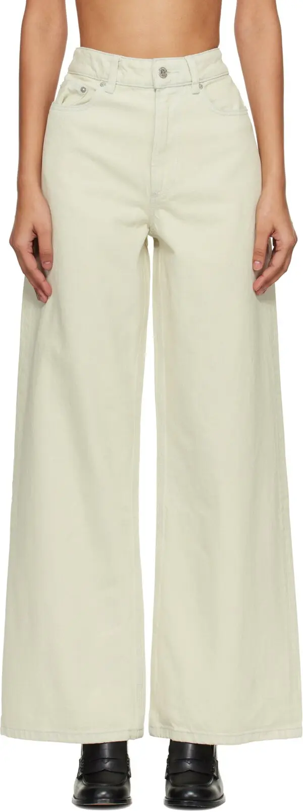 A.p.c. Wide Leg Pants - Bleachedout